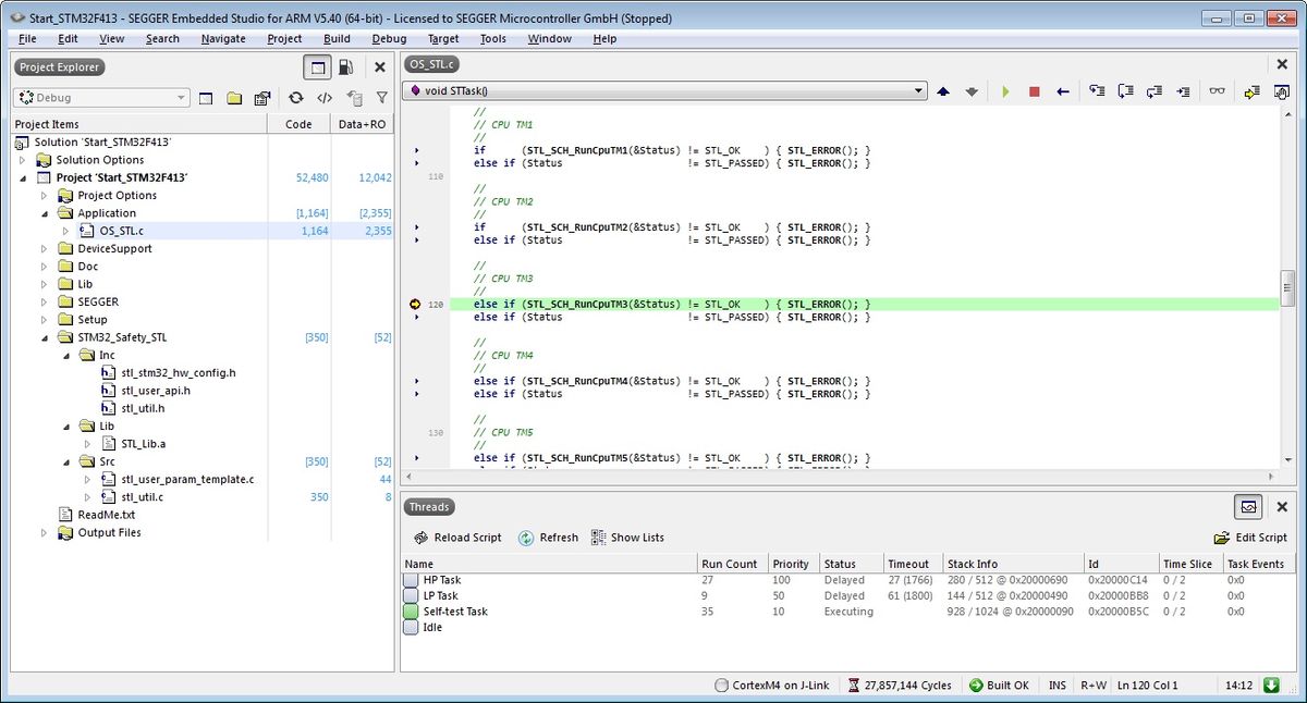Using embOS with X-CUBE-STL - SEGGER Knowledge Base
