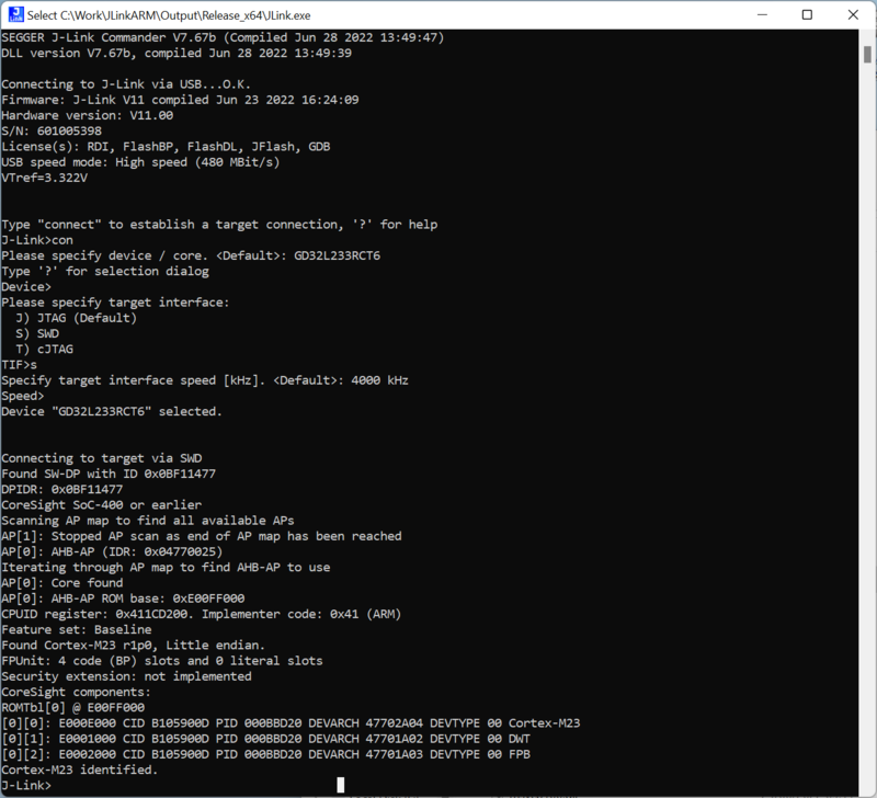 GigaDevice GD32L233R-EVAL - SEGGER Knowledge Base
