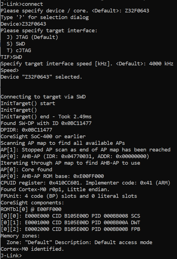 Zilog Z32F0643100KITG - SEGGER Knowledge Base