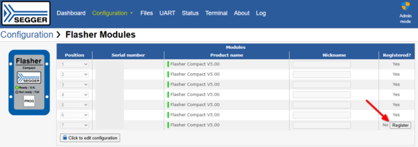 Flasher Hub - Registration - SEGGER Knowledge Base
