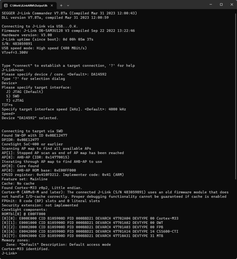 Renesas DA1459x DevKit - SEGGER Knowledge Base