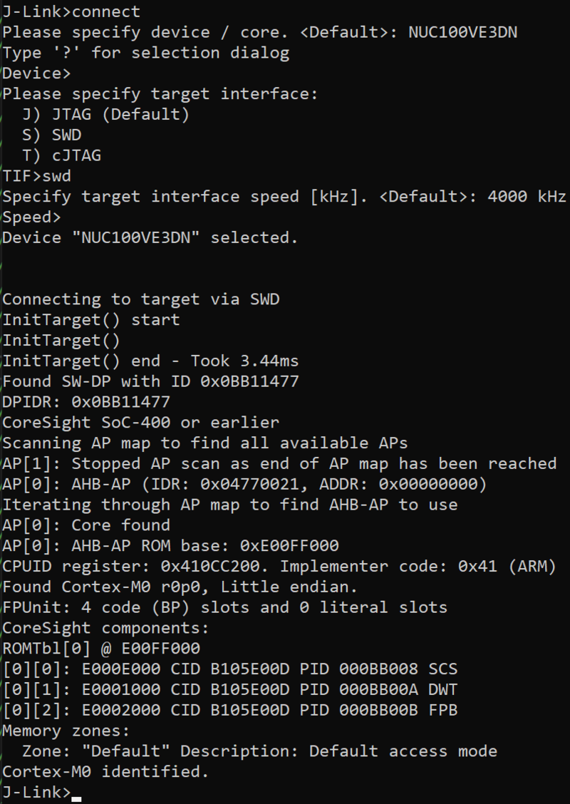 Nuvoton NuTiny-EVB-NUC100 - SEGGER Knowledge Base