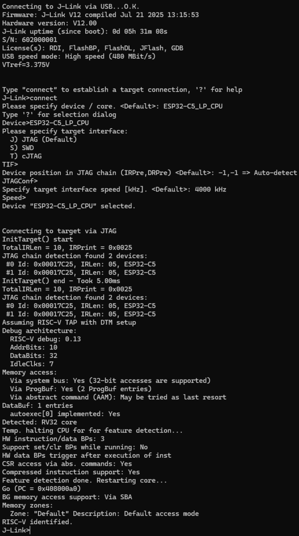 Espressif ESP32-C5-DevKitC-1 - SEGGER Knowledge Base