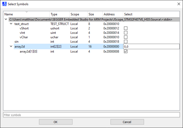 File:JScope SymbolSelection.png - SEGGER Knowledge Base