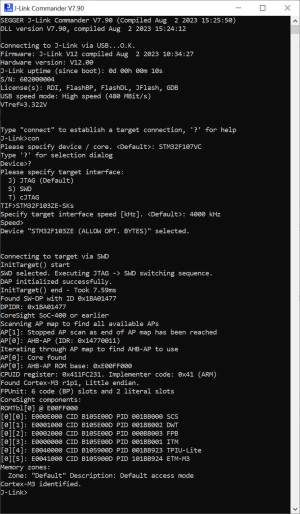 STM32F103ZE-SK - SEGGER Knowledge Base