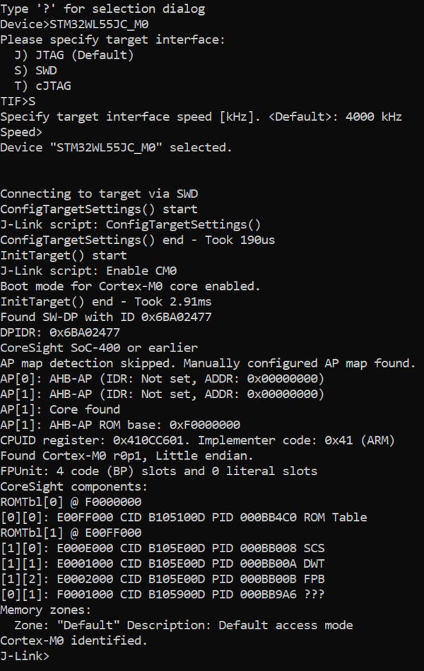 ST NUCLEO-WL55JC2 - SEGGER Knowledge Base