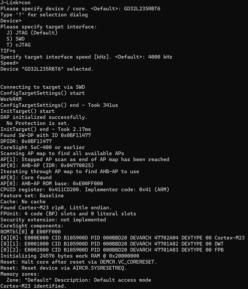 GigaDevice GD32L235R-EVAL - SEGGER Knowledge Base