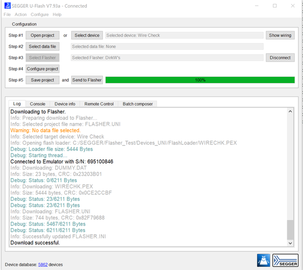 Flasher/How to use WireCheck - SEGGER Knowledge Base