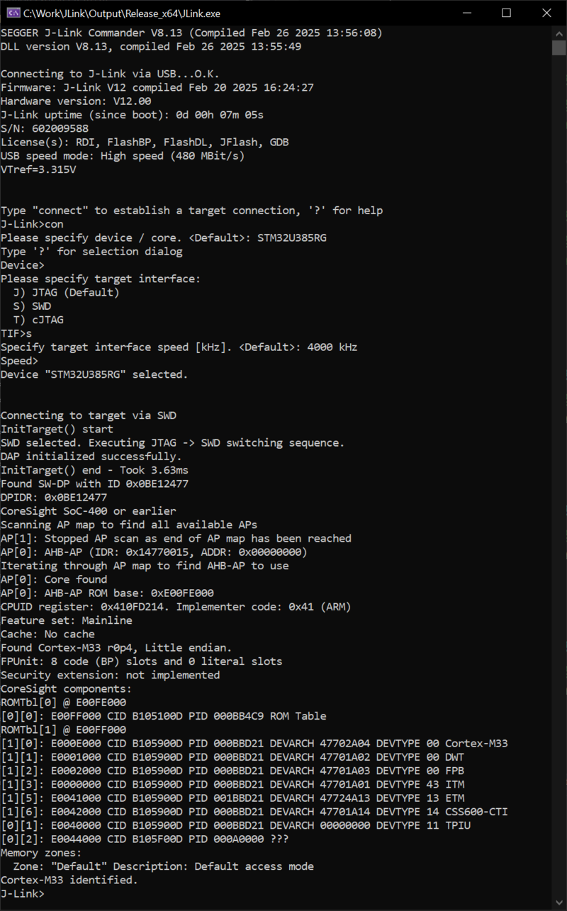 ST NUCLEO-U385RG-Q - SEGGER Knowledge Base