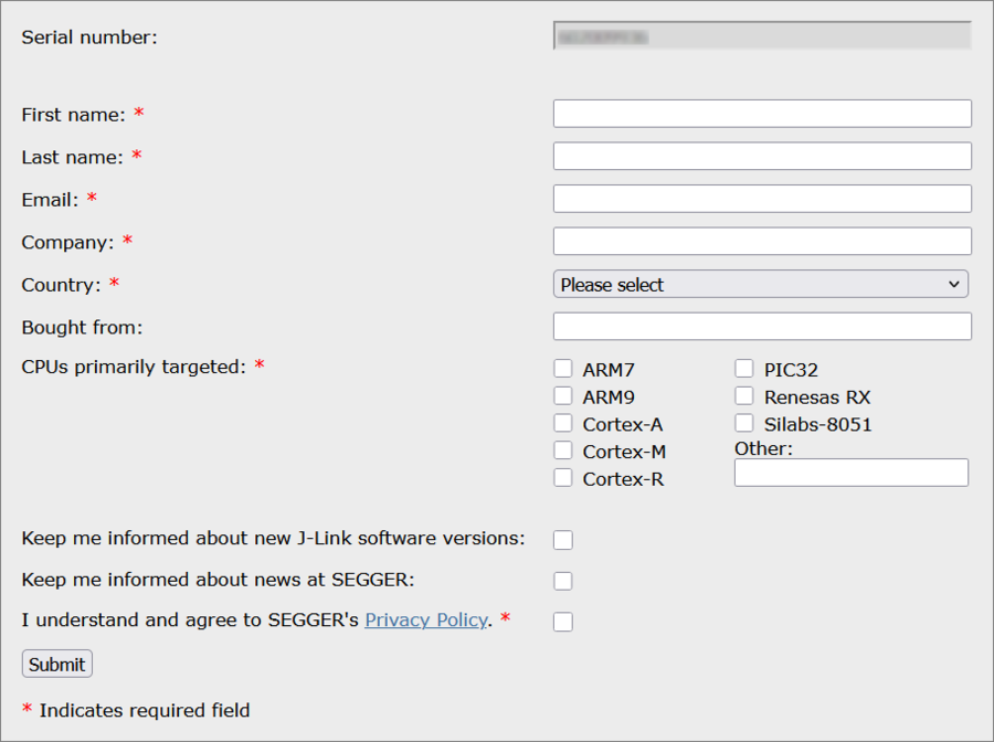 J-Link Registration - SEGGER Knowledge Base