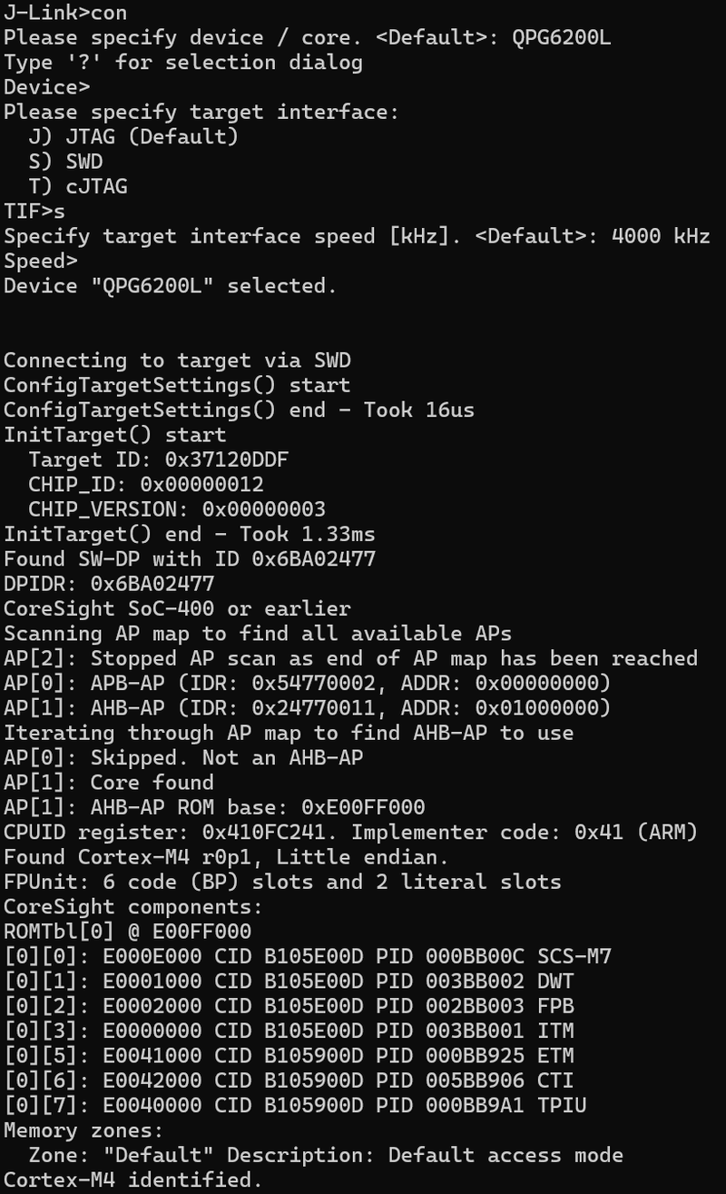 Qorvo QPG6200L Development Kit 01 - SEGGER Knowledge Base