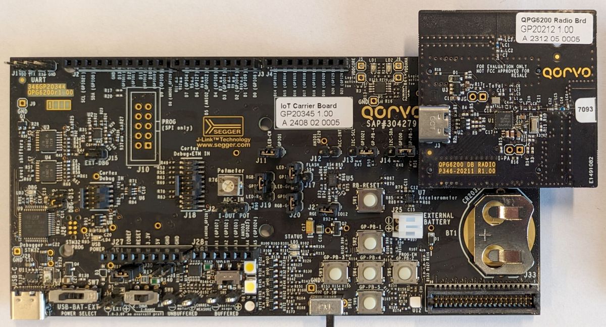 Qorvo QPG6200L Development Kit 01 - SEGGER Knowledge Base